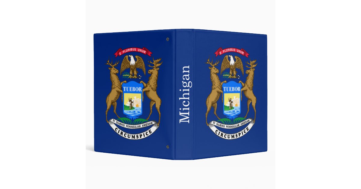 Michigan State Flag 3 Ring Binder | Zazzle