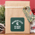 Michigan State | Go Green Go White Square Sticker | Zazzle