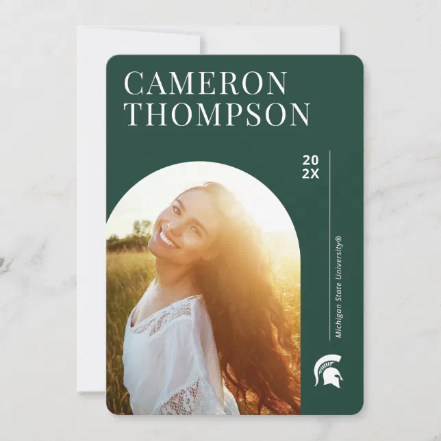 Michigan State Graduate | Photo Arch Invitation | Zazzle