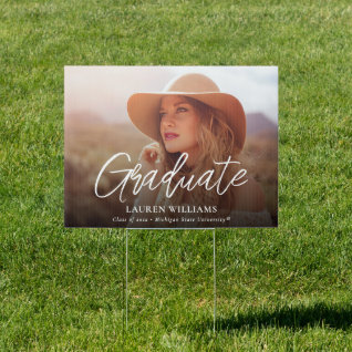 Congrats MSU Michigan State Grad - Photo Sign | Zazzle