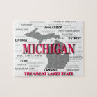 Michigan Map Jigsaw Puzzle | Zazzle.com