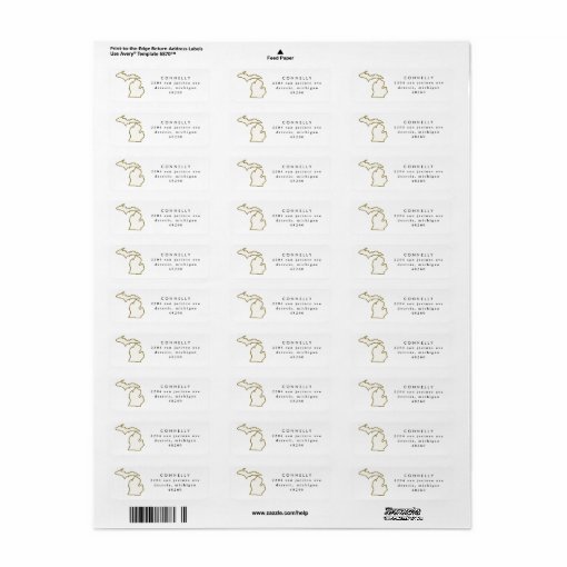 Michigan State Return Address Labels | Zazzle