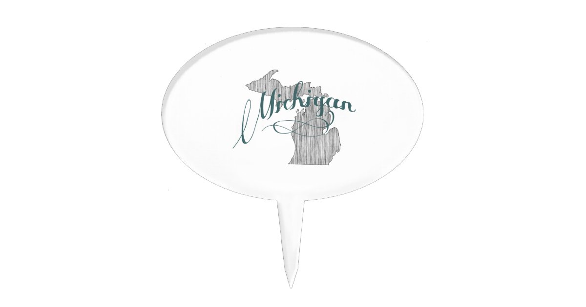Michigan State Typography Cake Topper | Zazzle