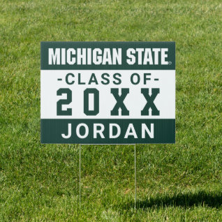 Congrats MSU Michigan State Grad - Photo Sign | Zazzle