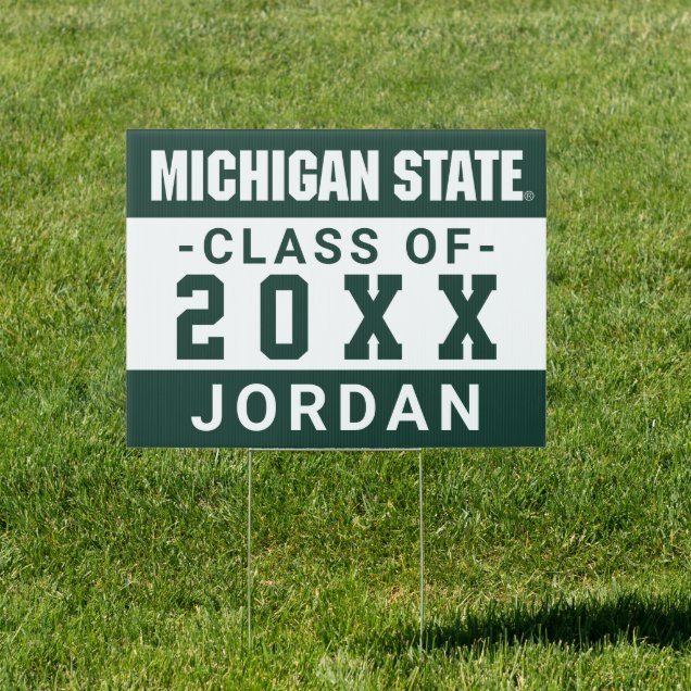 Congrats MSU Michigan State Grad - Photo Sign | Zazzle