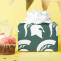 Michigan State University Helmet Symbol Pattern Wrapping Paper | Zazzle