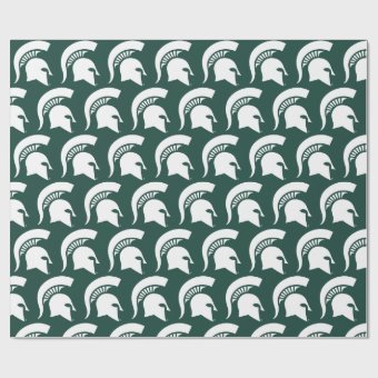 Michigan State University Helmet Symbol Pattern Wrapping Paper | Zazzle