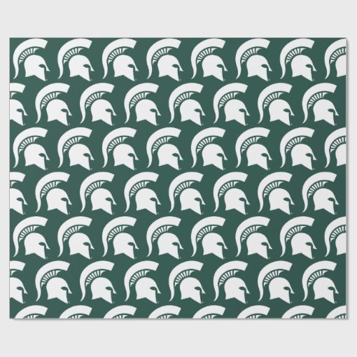 Michigan State University Helmet Symbol Pattern Wrapping Paper | Zazzle