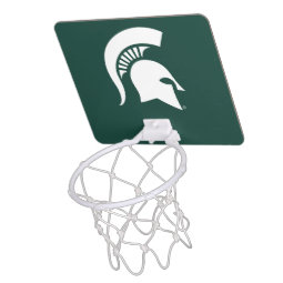 Michigan State University Spartan Logo Mini Basketball Hoop | Zazzle