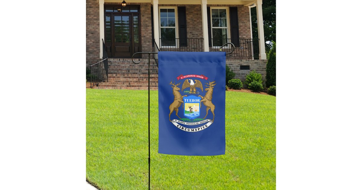 Michigan State Vertical Garden Flag | Zazzle