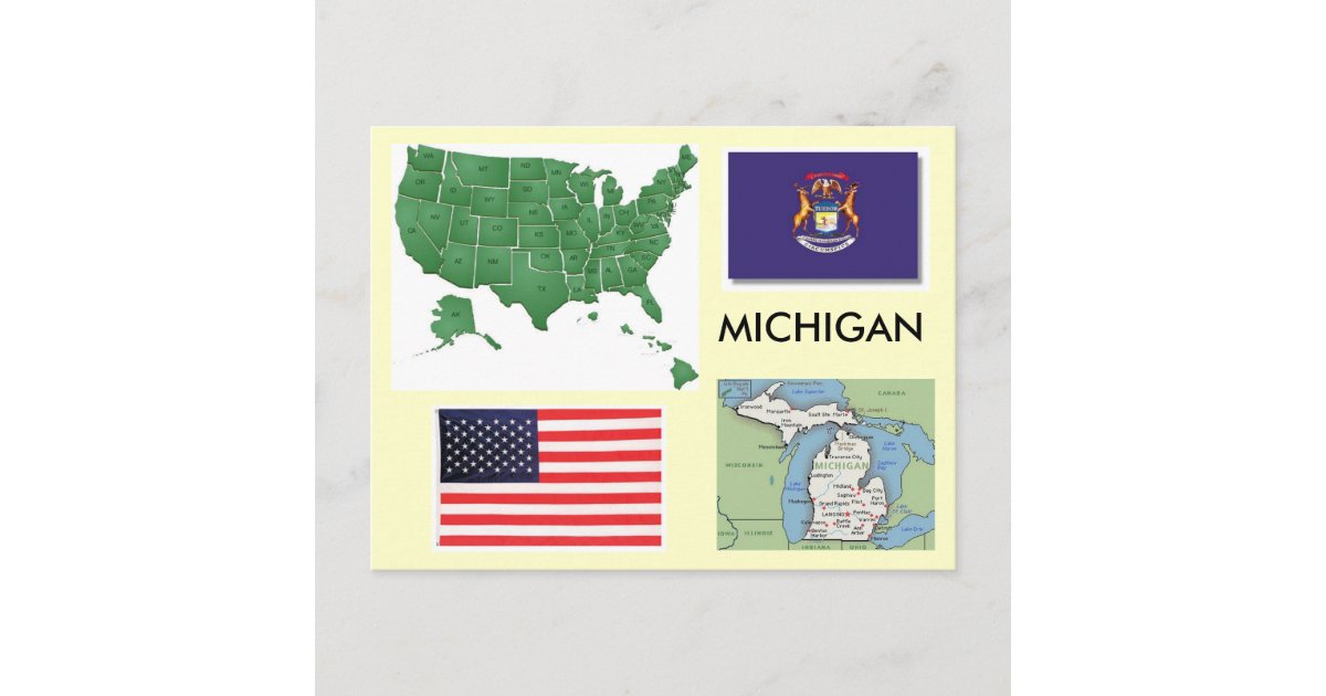 Michigan, USA Postcard | Zazzle