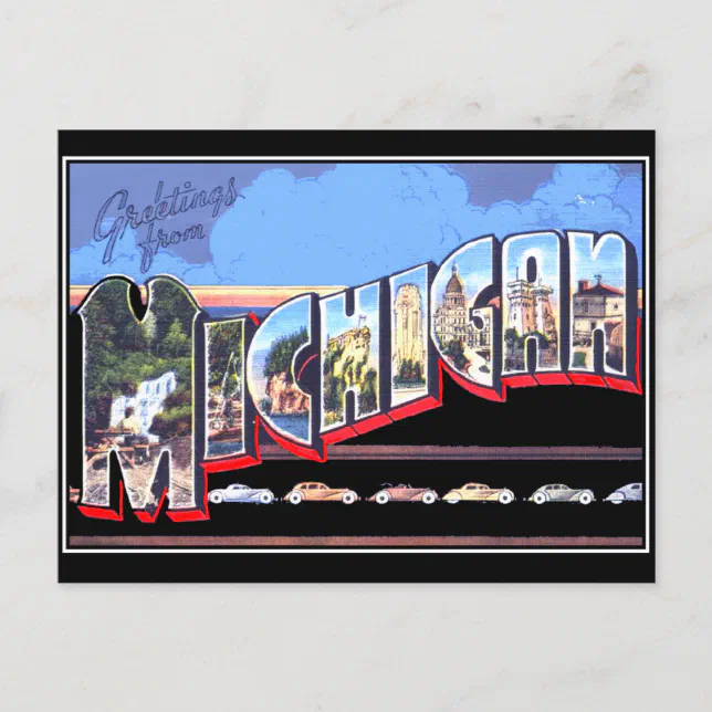 Michigan Vintage Postcard | Zazzle