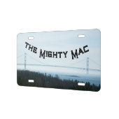 Michigans Mighty Mac Bridge Mackinac Mackinaw License Plate | Zazzle