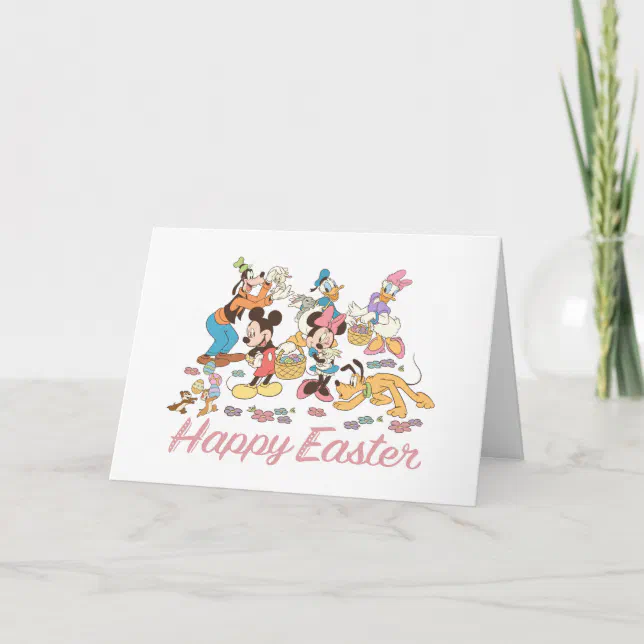 Mickey and Friends Easter Graphic Card | Zazzle