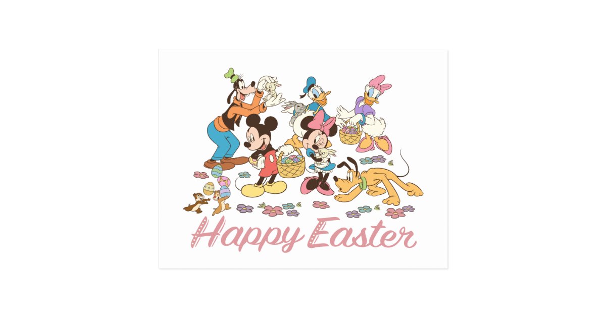 Mickey and Friends Easter Graphic Postcard | Zazzle.com