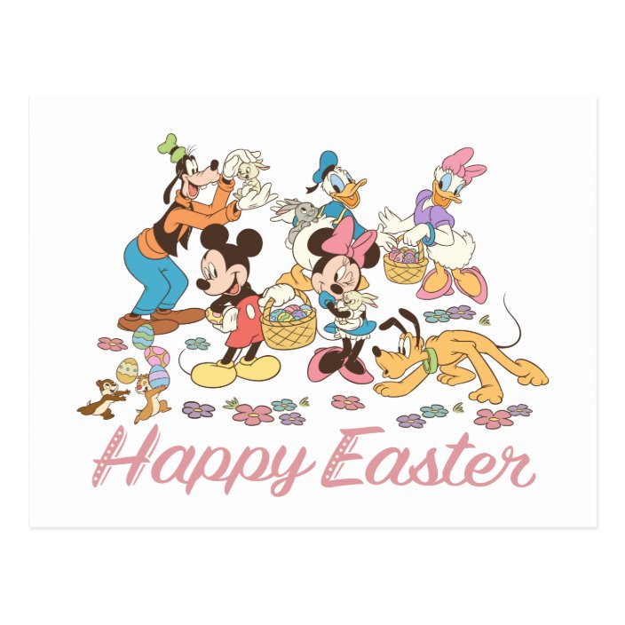 Mickey and Friends Easter Graphic Postcard | Zazzle.com