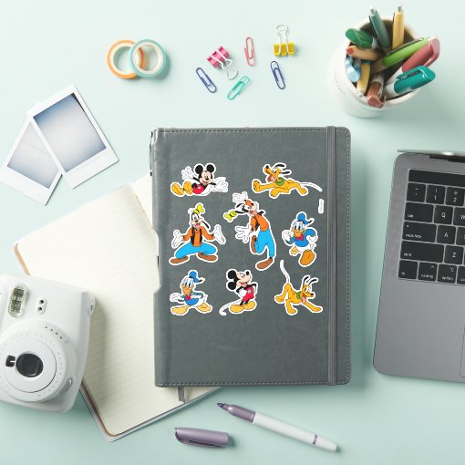 Mickey and Friends | Fab Four Character Art Sticker | Zazzle