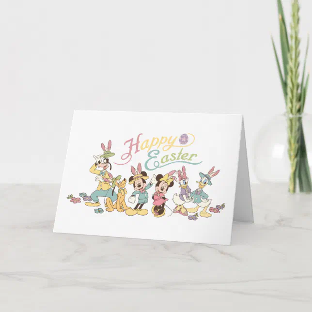Mickey and Friends | Happy Easter Card | Zazzle
