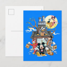 Mickey and Friends Haunted House Postcard | Zazzle