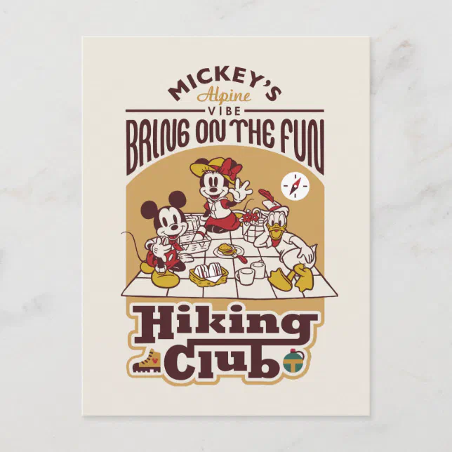 Mickey and Friends | Hiking Club Postcard | Zazzle