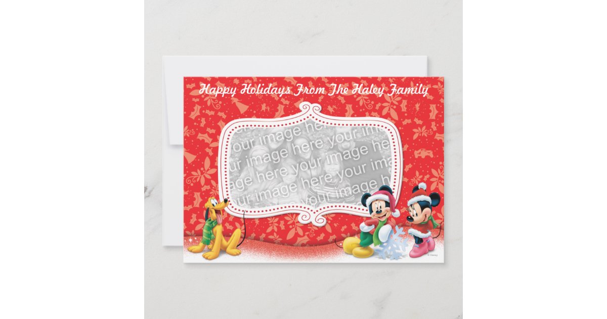 Mickey and Friends Holiday Card | Zazzle