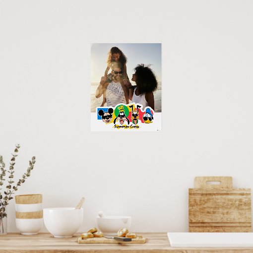 Mickey and Friends| Summer Family Vacation Photo Poster | Zazzle