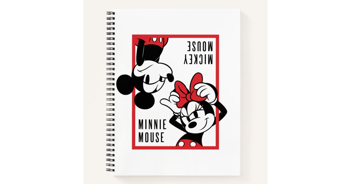 Mickey and Minnie | Cute Combo Design Notebook | Zazzle