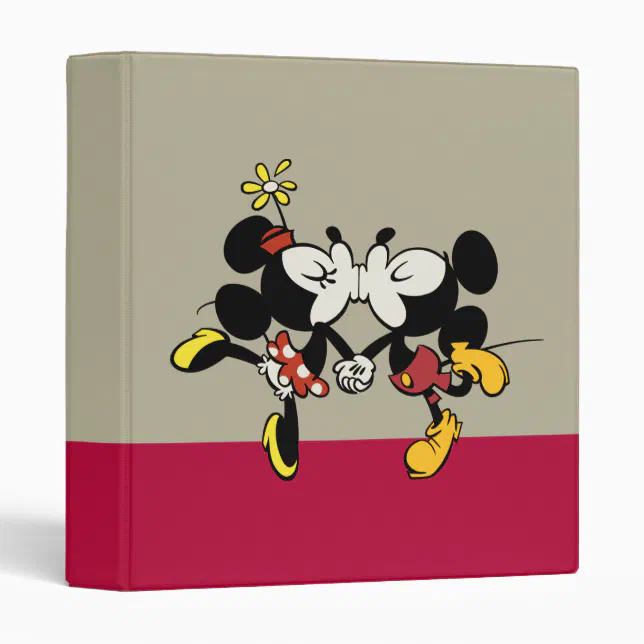 Mickey and Minnie Kissing Binder | Zazzle