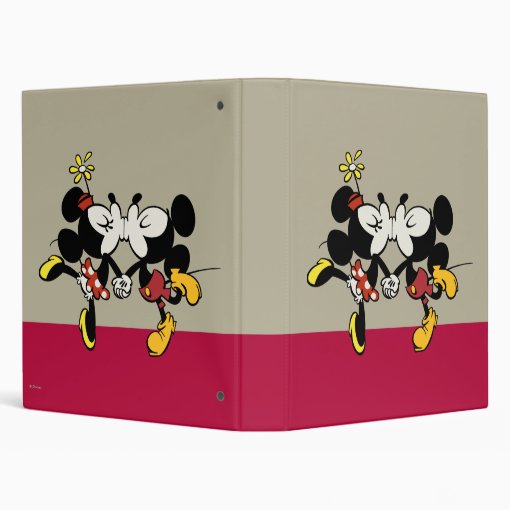 Mickey and Minnie Kissing Binder | Zazzle