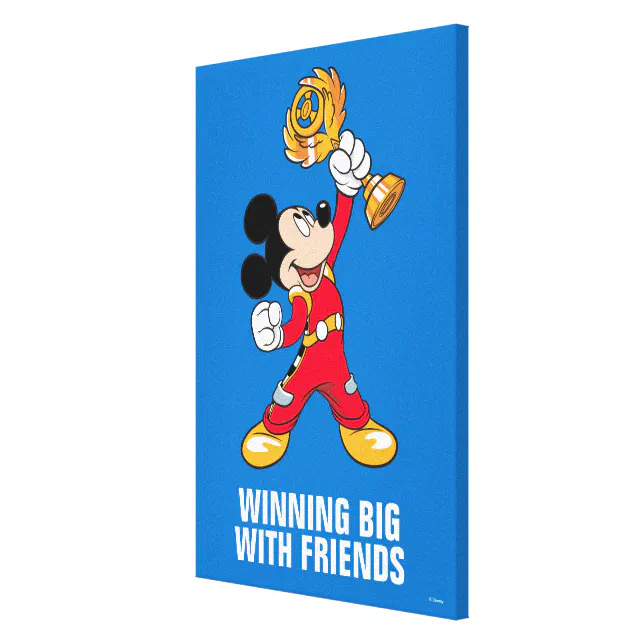 Mickey and the Roadster Racers | Mickey & Trophy Canvas Print | Zazzle