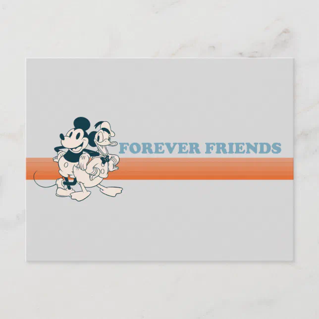 Mickey & Donald - Forever Friends Postcard | Zazzle