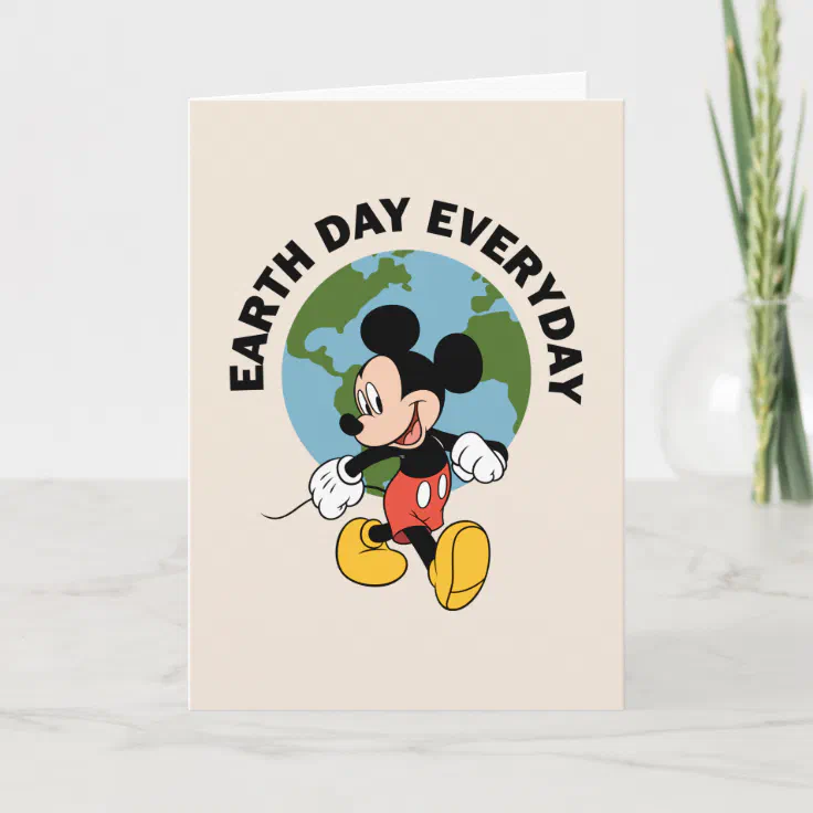 Mickey | Earth Day Everyday Card | Zazzle