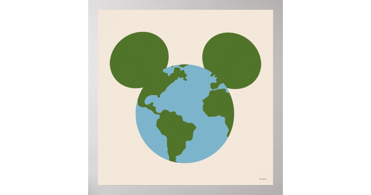 Mickey Earth Icon Poster | Zazzle