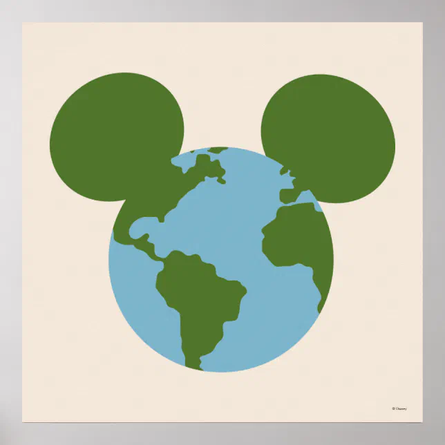 Mickey Earth Icon Poster | Zazzle
