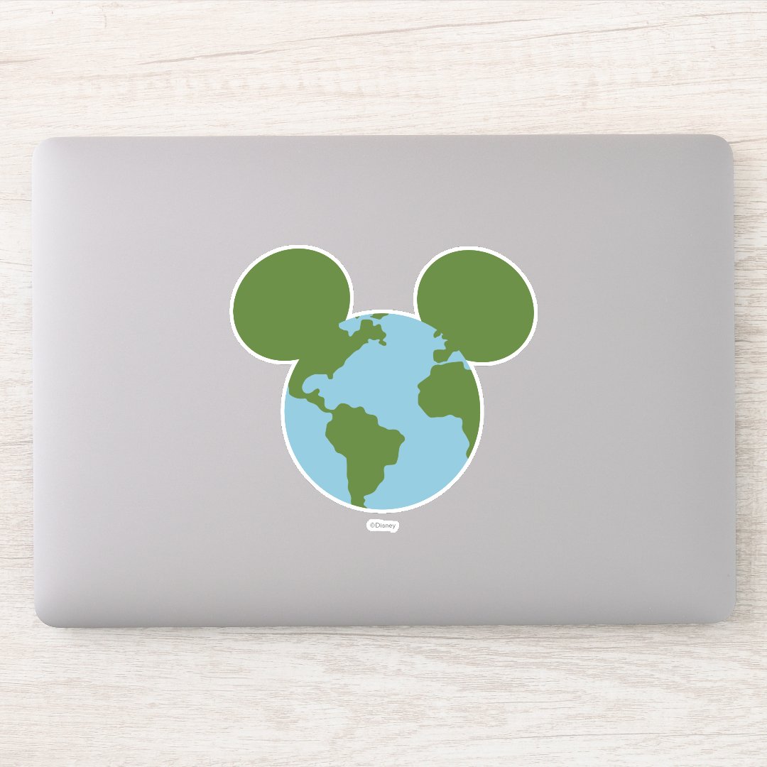 Mickey Earth Icon Sticker | Zazzle