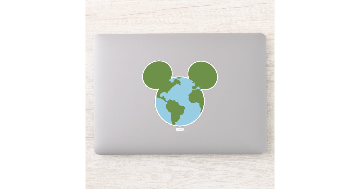 Mickey Earth Icon Sticker | Zazzle