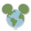 Mickey Earth Icon Sticker | Zazzle