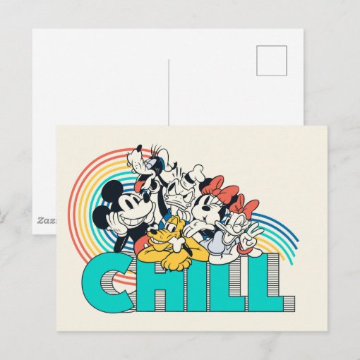 Mickey & Friends | Chill Postcard | Zazzle
