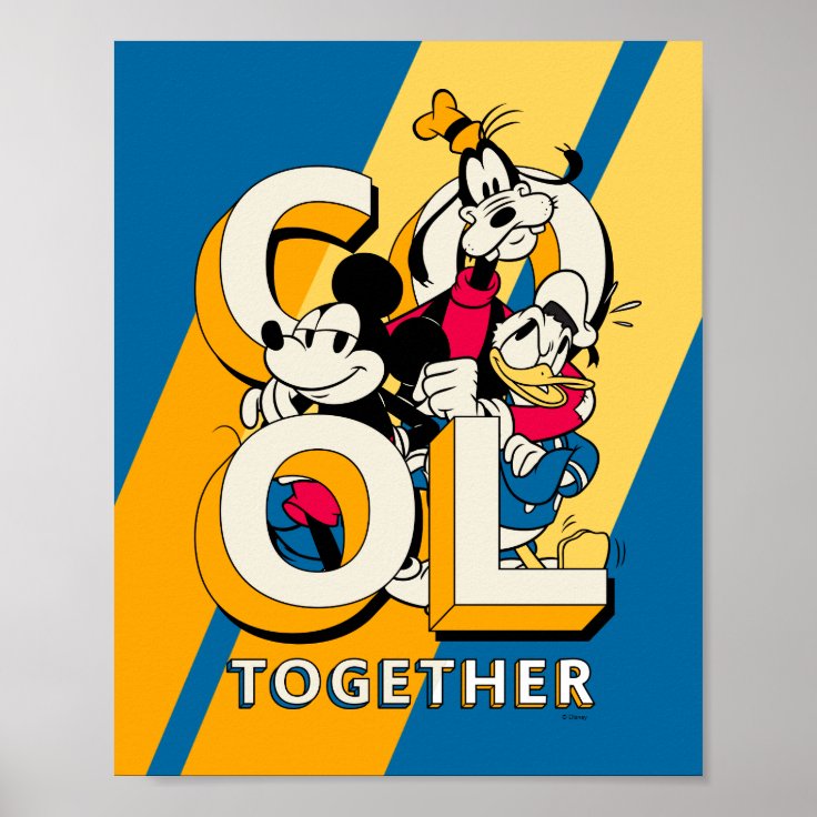 Mickey & Friends | Cool Together Poster | Zazzle