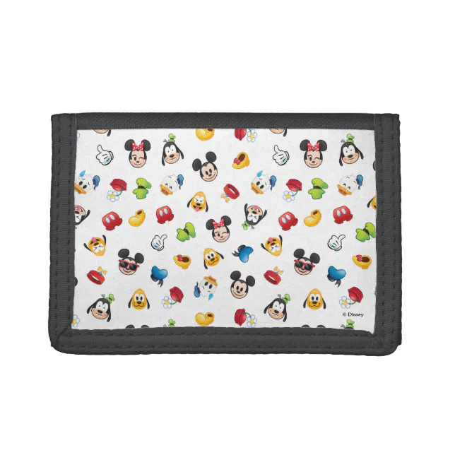 Mickey & Friends Emoji Pattern Tri-fold Wallet | Zazzle