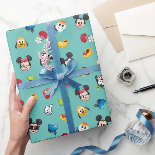 Mickey & Friends Emoji Pattern Wrapping Paper | Zazzle