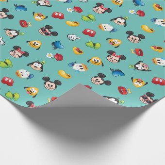 Mickey & Friends Emoji Pattern Wrapping Paper | Zazzle