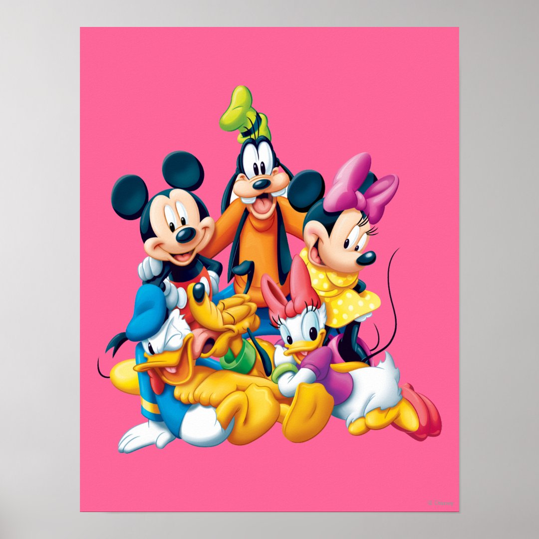Mickey & Friends | Fab Five Poster | Zazzle