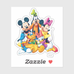 Mickey & Friends | Fab Five Sticker | Zazzle