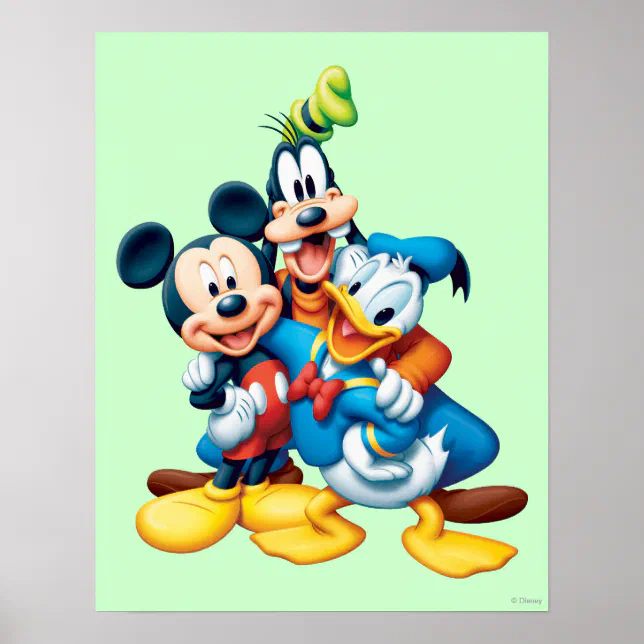 Mickey & Friends | Group Hug Poster | Zazzle