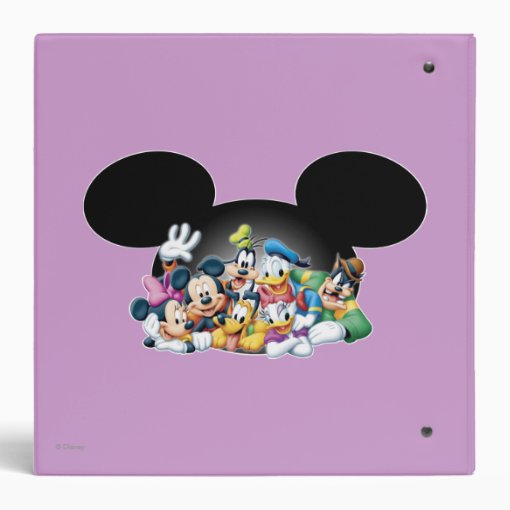 Mickey & Friends | Group in Mickey Ears Binder | Zazzle