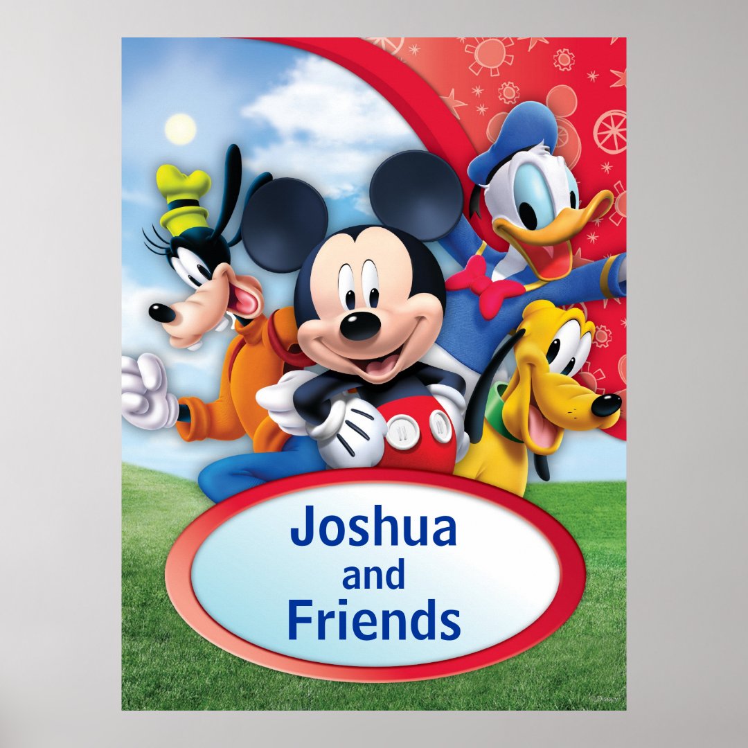 Mickey & Friends | Mickey Customizable Poster | Zazzle