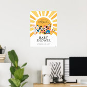 Mickey & Friends Sunshine Baby Shower Welcome Poster | Zazzle