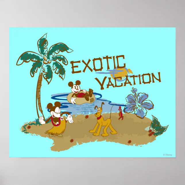 Mickey & Friends | Vacation Poster | Zazzle