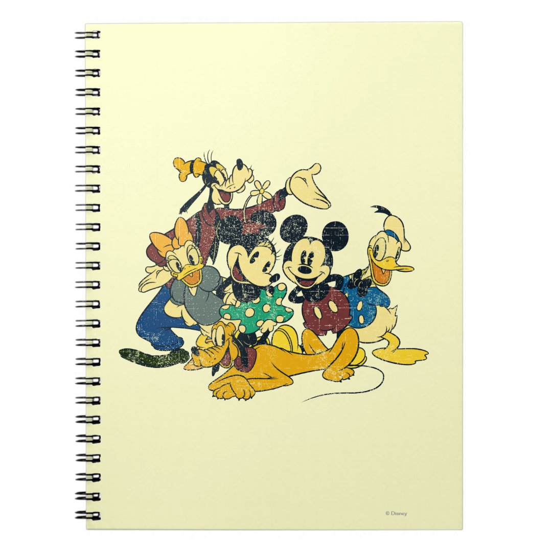 Mickey & Friends | Vintage Hug Notebook | Zazzle